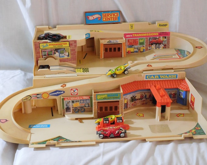 1979 Mattel Hot Wheels Service Center, Sto and Go Playset, Toy Car - Etsy