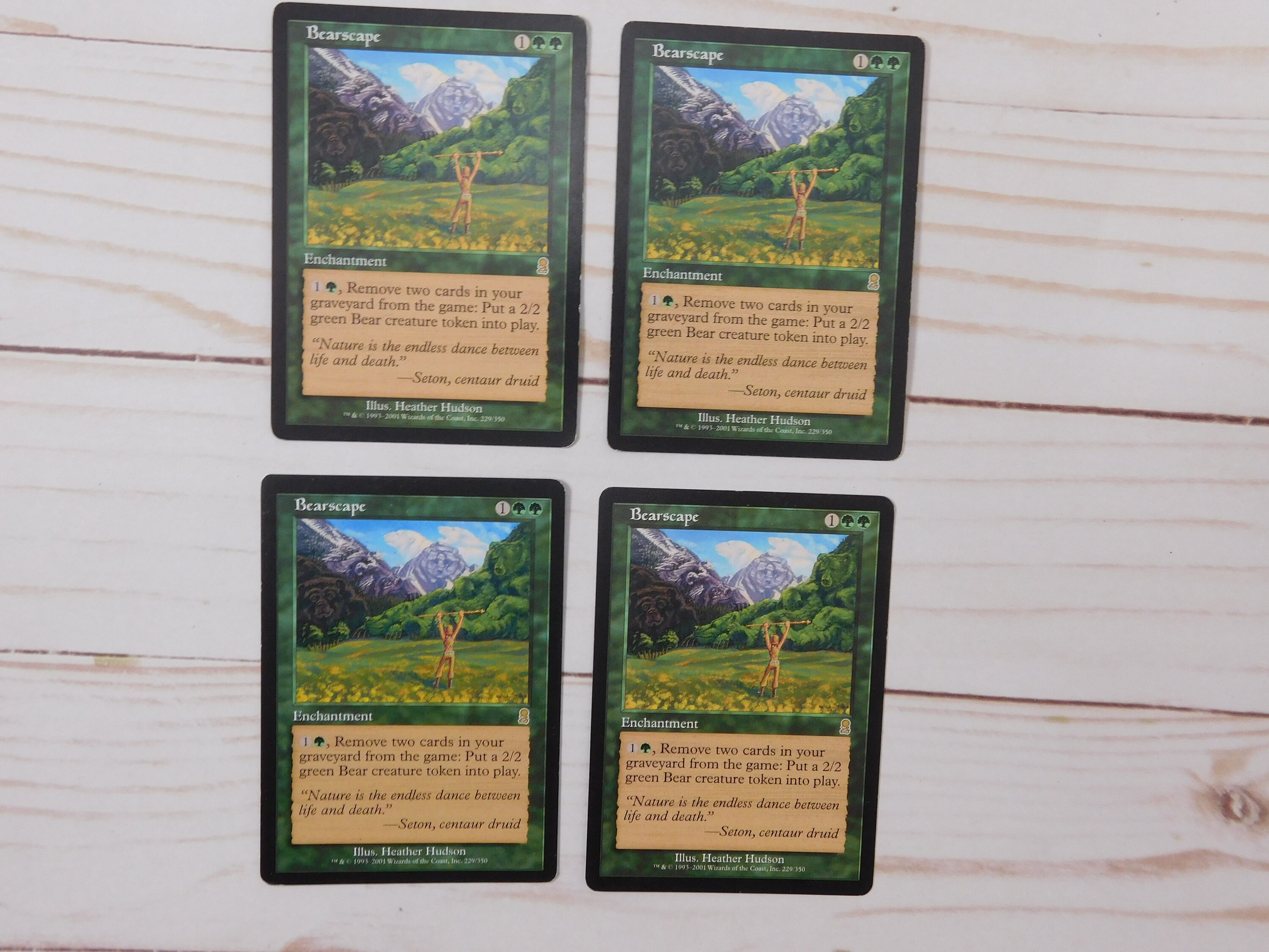 Bearscape X4 Magic: the Gathering Rare Enchantment Cards - Odyssey ...