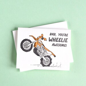 Dirt Bike Father's Day Letterpress Card | Dad, You're Wheelie Awesome ...