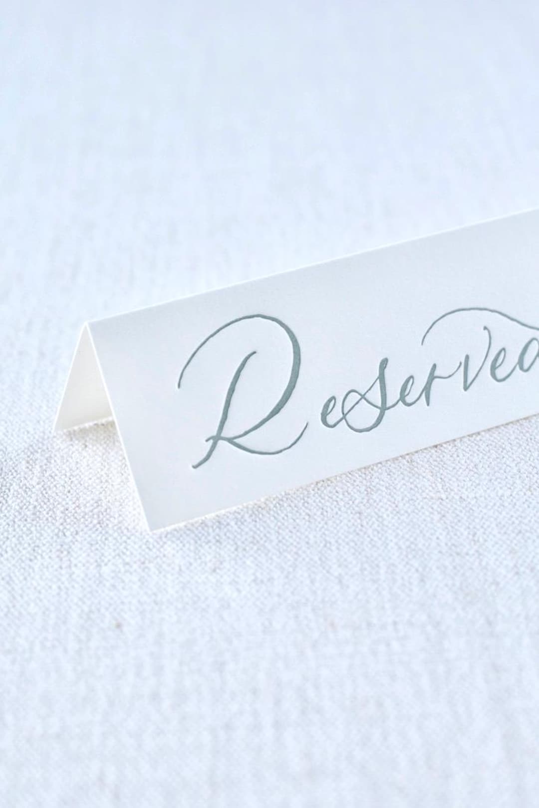 Sage Green Letterpress Reserved Sign | Set of 8 | for Wedding and ...