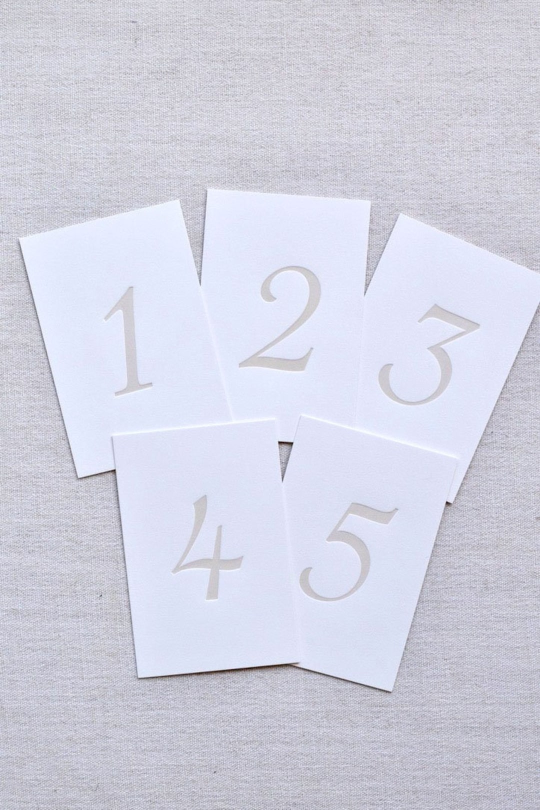 Boho Beige Letterpress Table Numbers | Set of 20 or 30 - Etsy