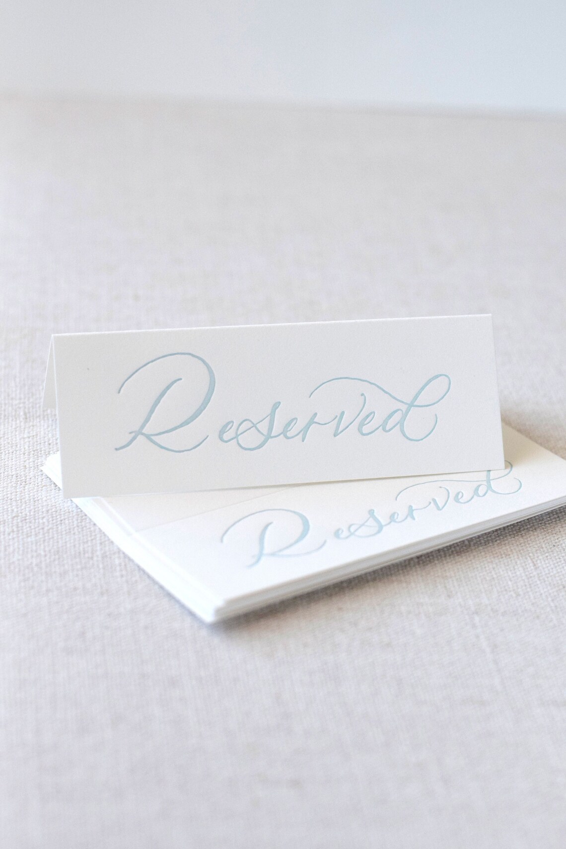 Antique Blue Letterpress Reserved Sign Set of 8 for - Etsy