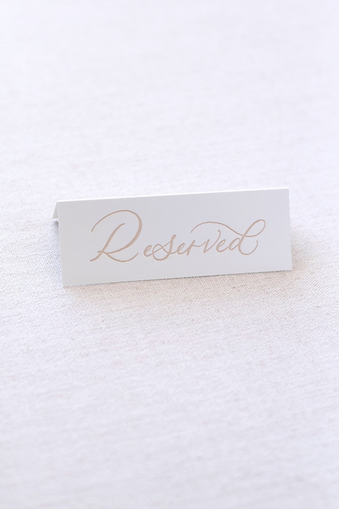 Boho Beige Letterpress Reserved Sign | Set of 8 | for Wedding and ...