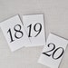 Classic Black Letterpress Table Numbers | Set of 20 or 30 Cards - Etsy