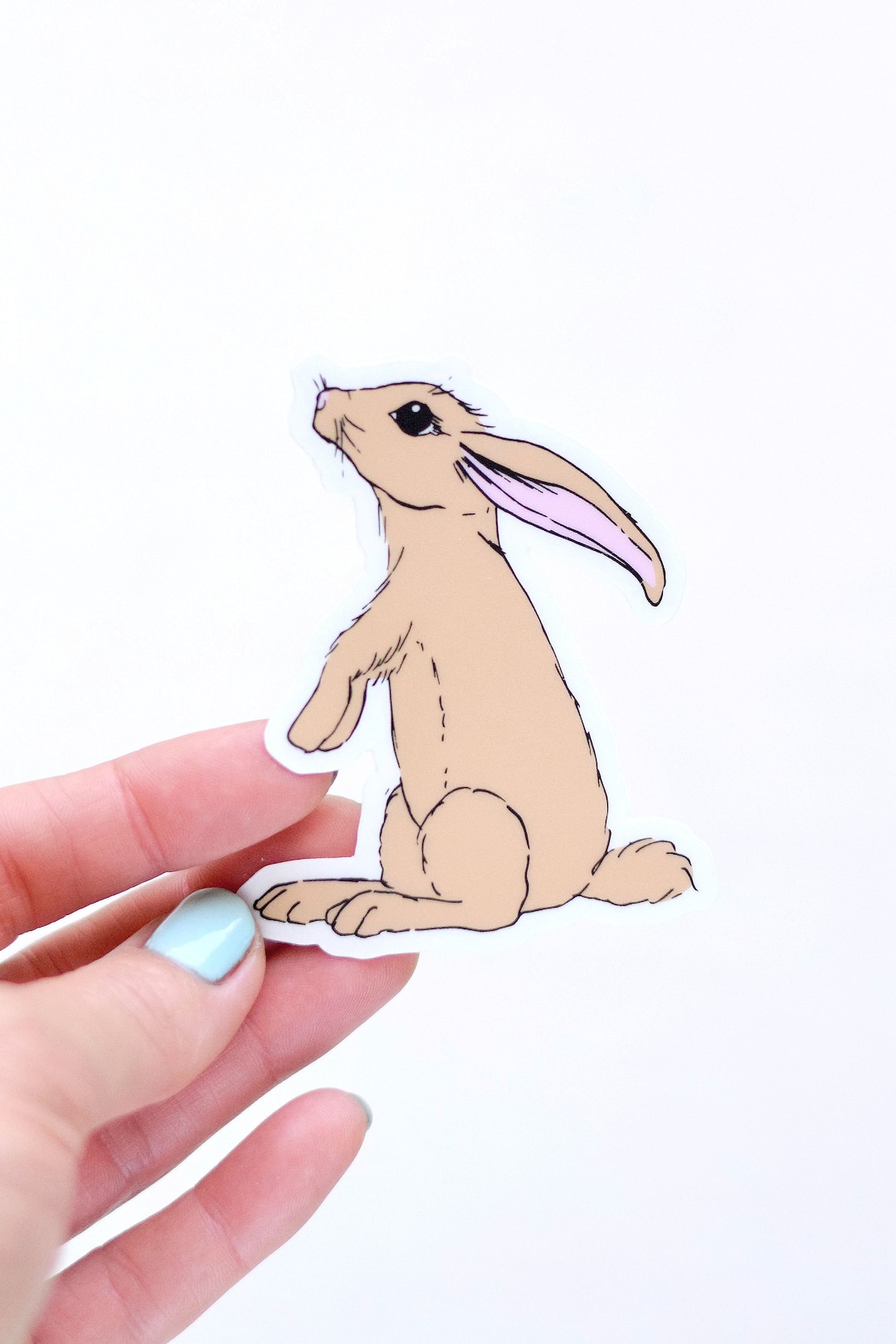 Bunny Sticker | Clear Vinyl Sticker | Laptop Sticker | Water Bottle ...