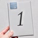 Classic Black Letterpress Table Numbers | Set of 20 or 30 Cards - Etsy