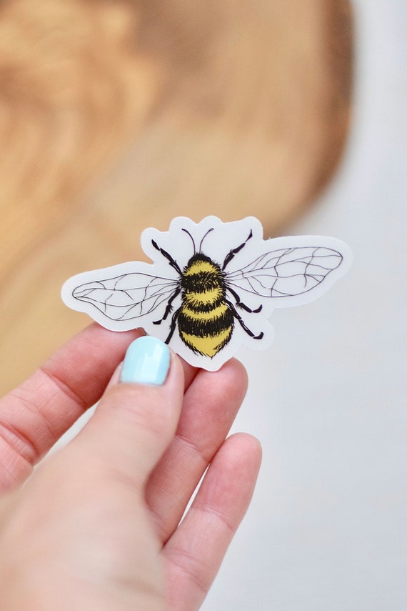 Honey Bee Sticker Cute Clear Vinyl Sticker Laptop Sticker - Etsy
