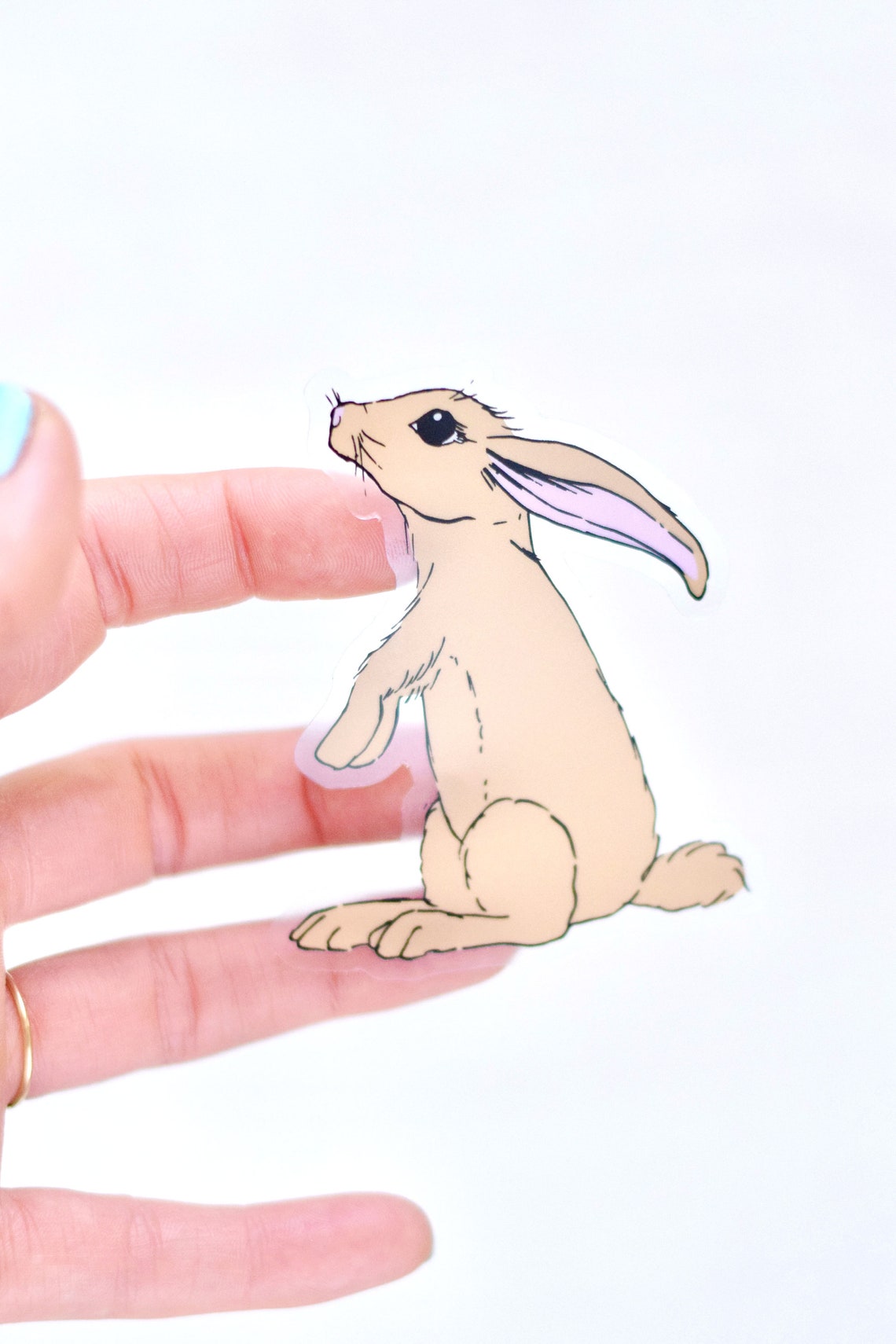 Bunny Sticker | Clear Vinyl Sticker | Laptop Sticker | Water Bottle ...