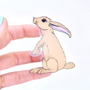 Bunny Sticker | Clear Vinyl Sticker | Laptop Sticker | Water Bottle ...