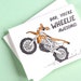 Dirt Bike Father's Day Letterpress Card Dad, You're Wheelie Awesome - Etsy