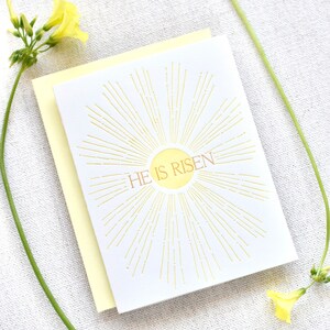 He is Risen Letterpress Card - Etsy