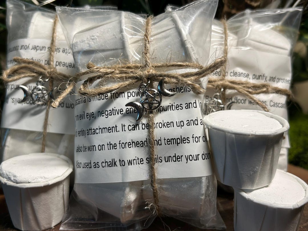 6 Cascarilla Powder Cups/ Protection/ Egg Shell Chalk/ Purify/ Efun ...