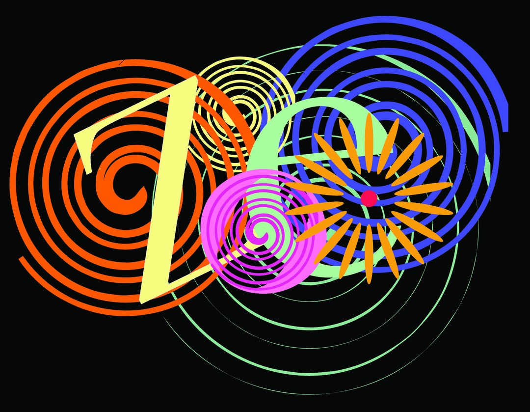 Zoe Graphic - Black Background - Etsy