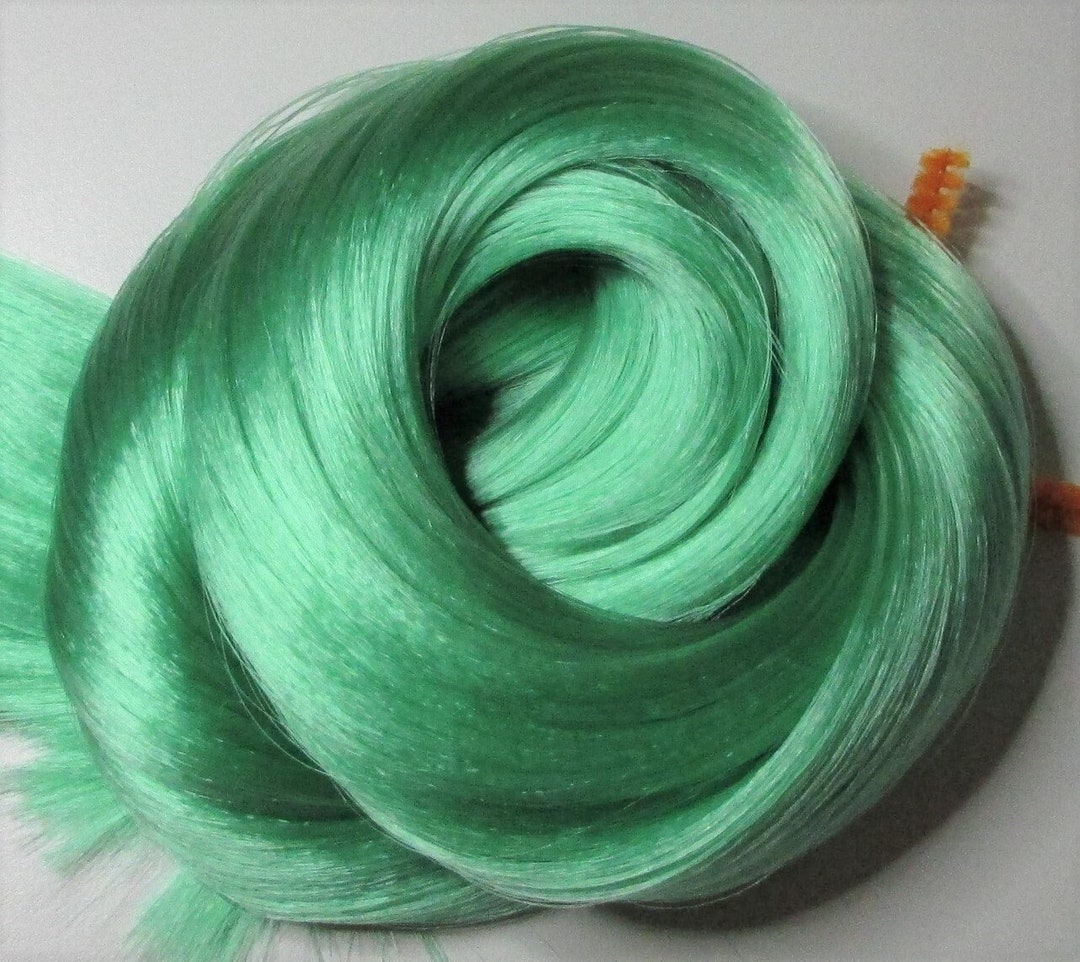 SPRING GREEN Saran Doll Hair for Custom Ooak/rerooting - Etsy