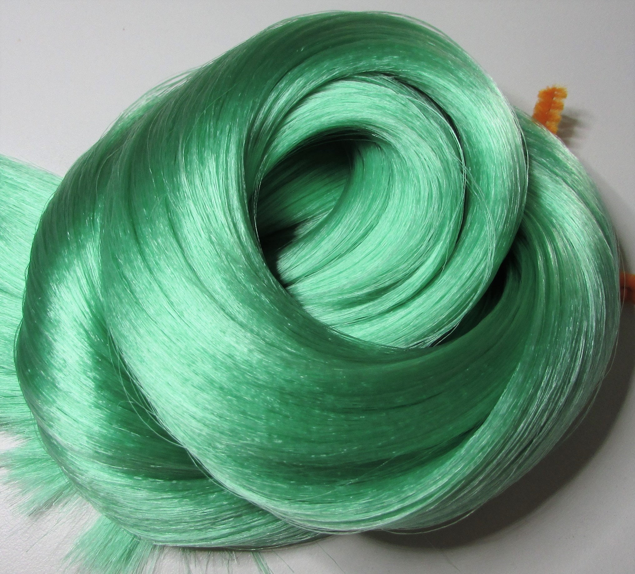 SPRING GREEN Saran Doll Hair for Custom Ooak/rerooting - Etsy