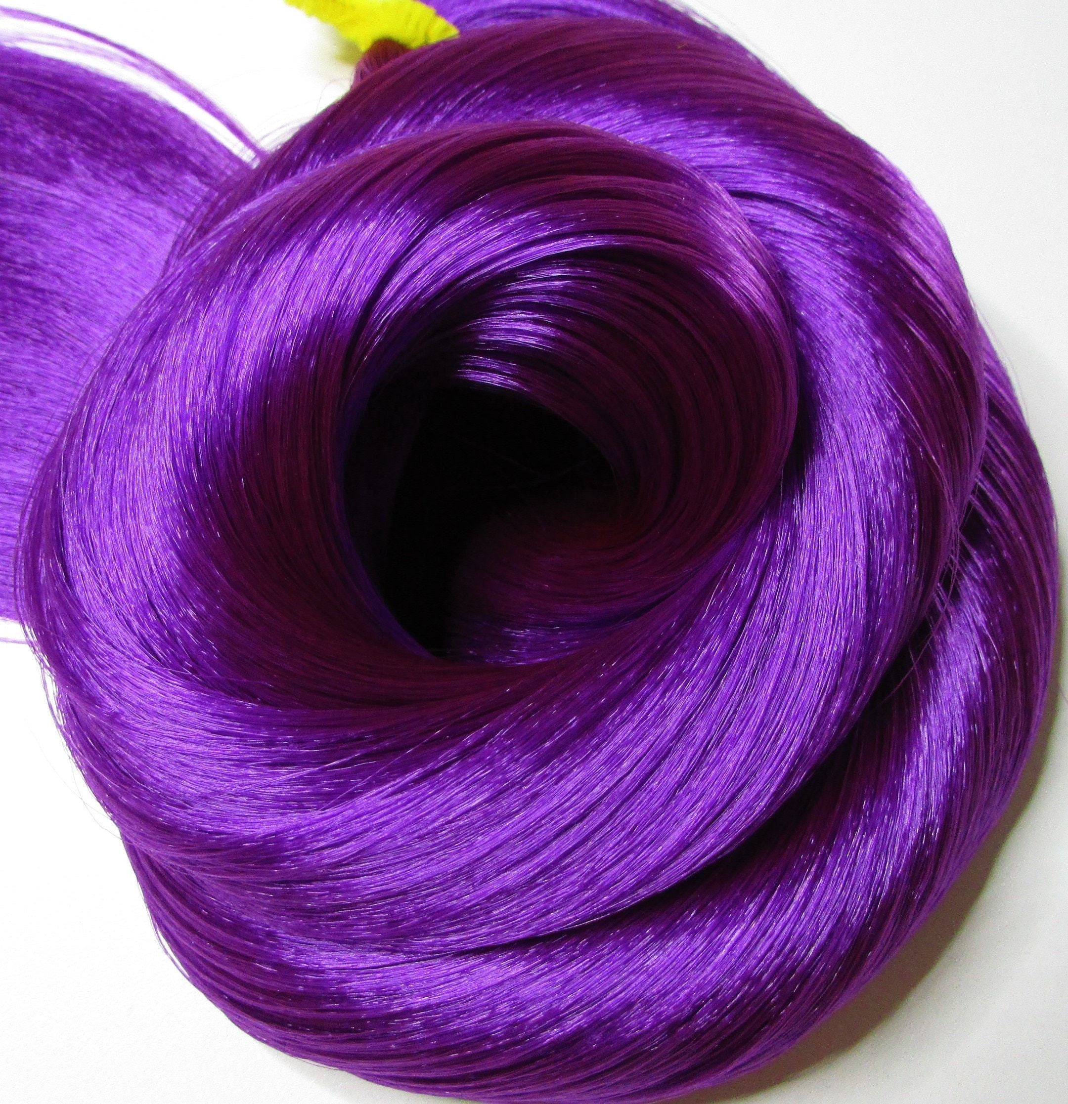 AUBERGINE Dark Purple Saran Doll Hair for Custom Reroots - Etsy