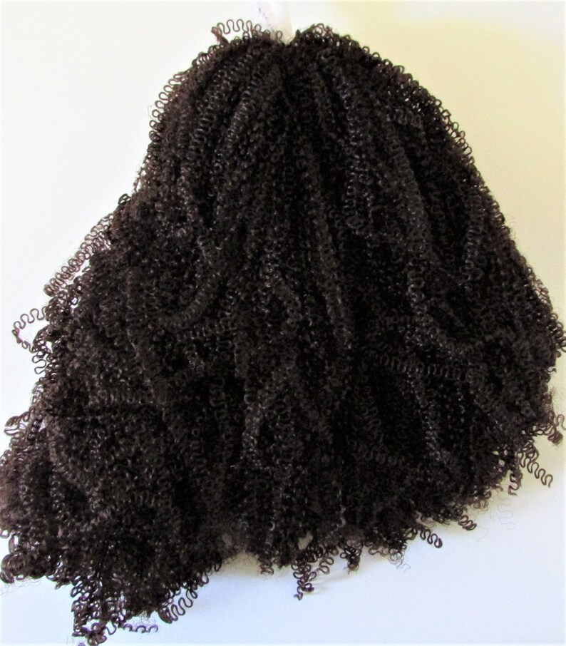 SUPER KINK Dark Brown Curly Afro-style Nylon Doll Hair for - Etsy Australia