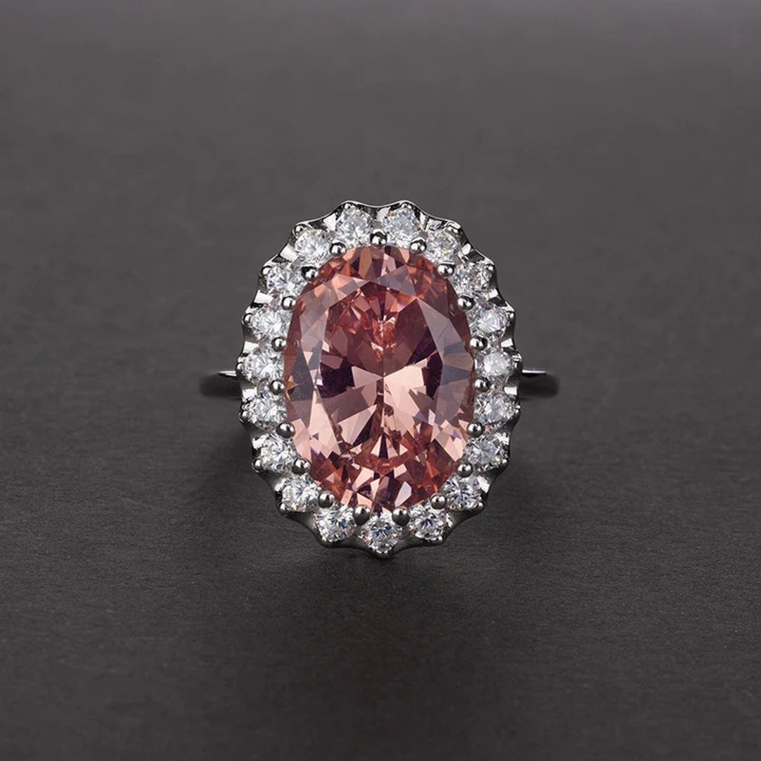 Padparadscha Sapphire Ring/minimal Fancy Stylish Ring - Etsy