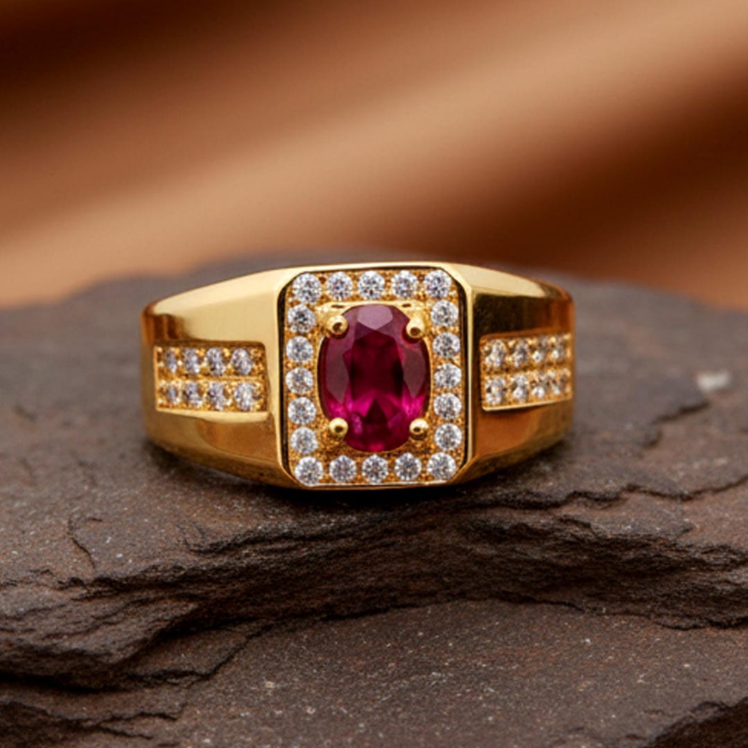 Natural Ruby Ring | July Birthstone Ring | Dainty Gold Ruby Ring for ...