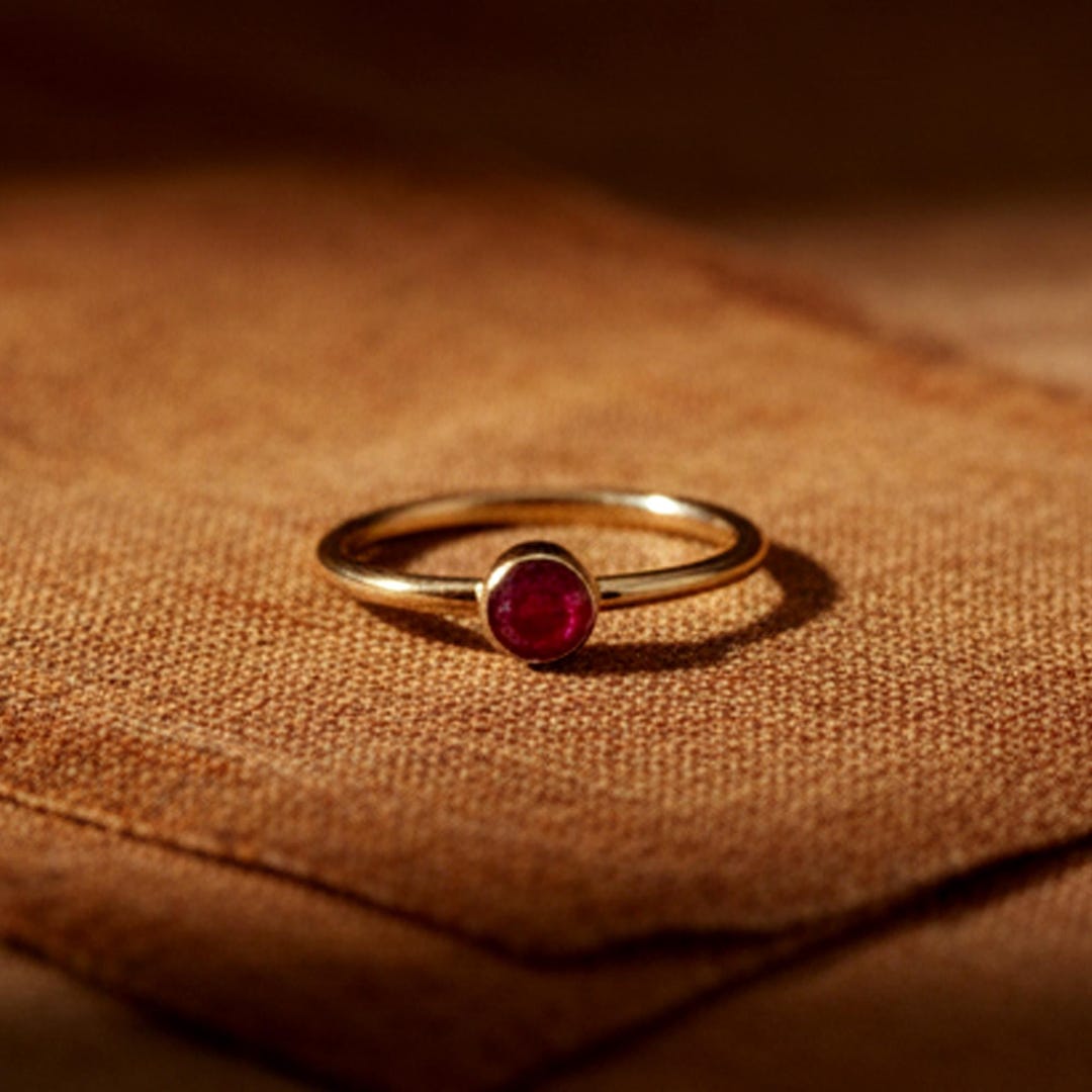 Natural Certified Ruby Ring/handmade Ruby Ring/raw Ruby Ring, Genuine ...