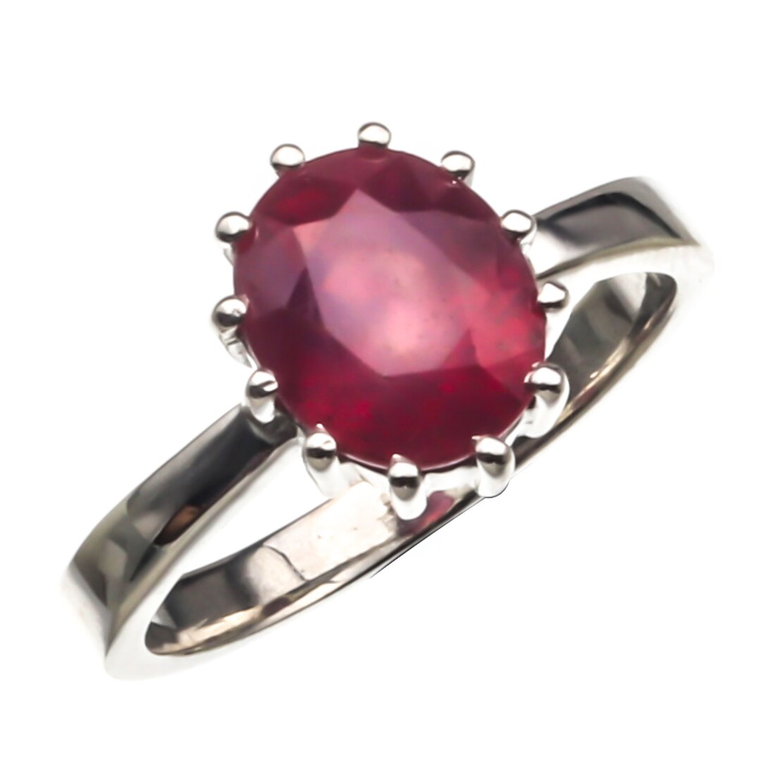 Ruby, Ruby Ring, Natural Ruby Ring, Genuine Ruby Ring, Small Ruby Ring ...