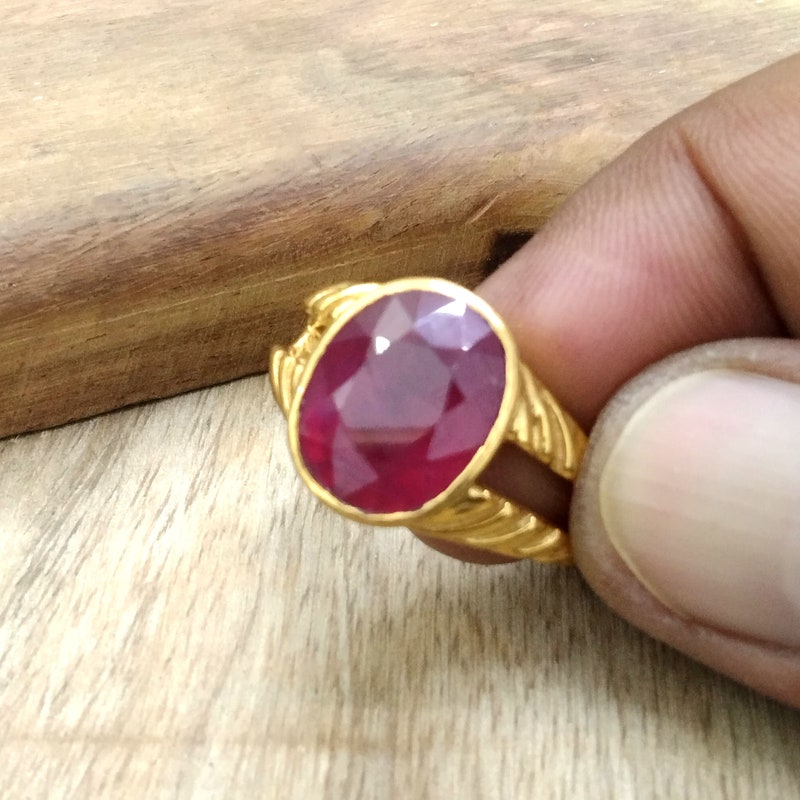 Natural Ruby Ring - Etsy