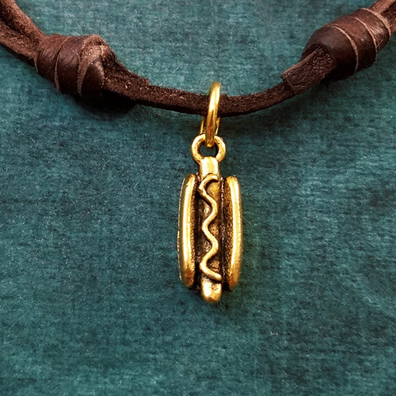 Hot Dog Necklace Charm - Etsy