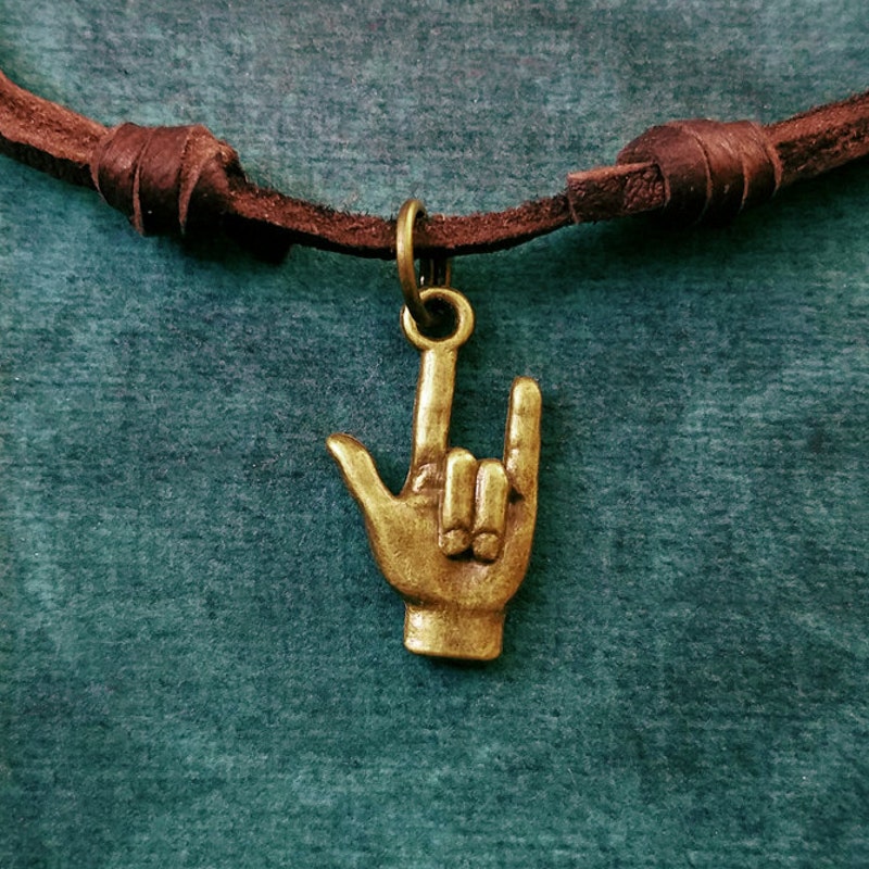 Asl I Love You Necklace - Etsy