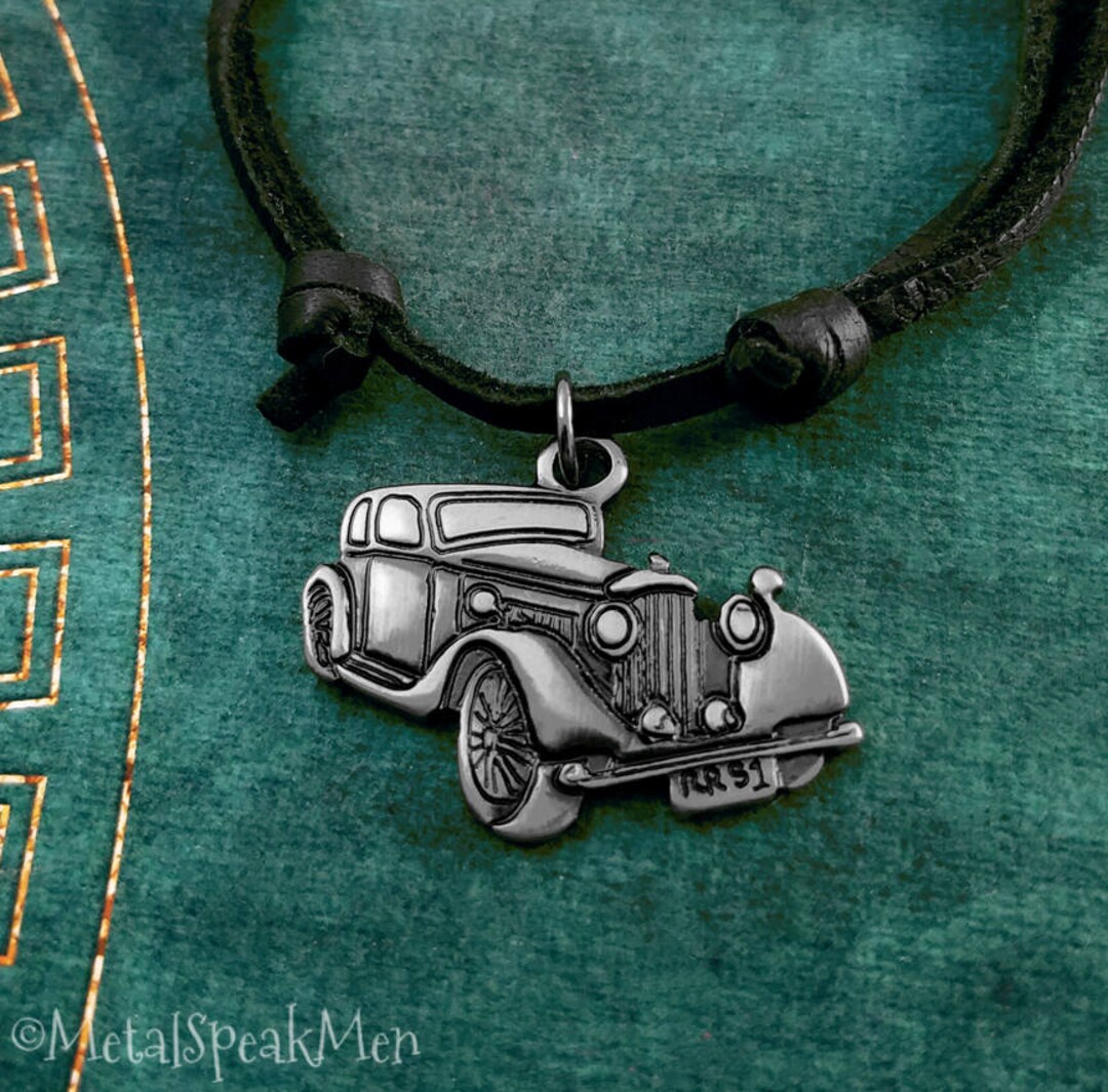 Vintage Car Necklace Black Car Jewelry Gunmetal Necklace Antique Car ...