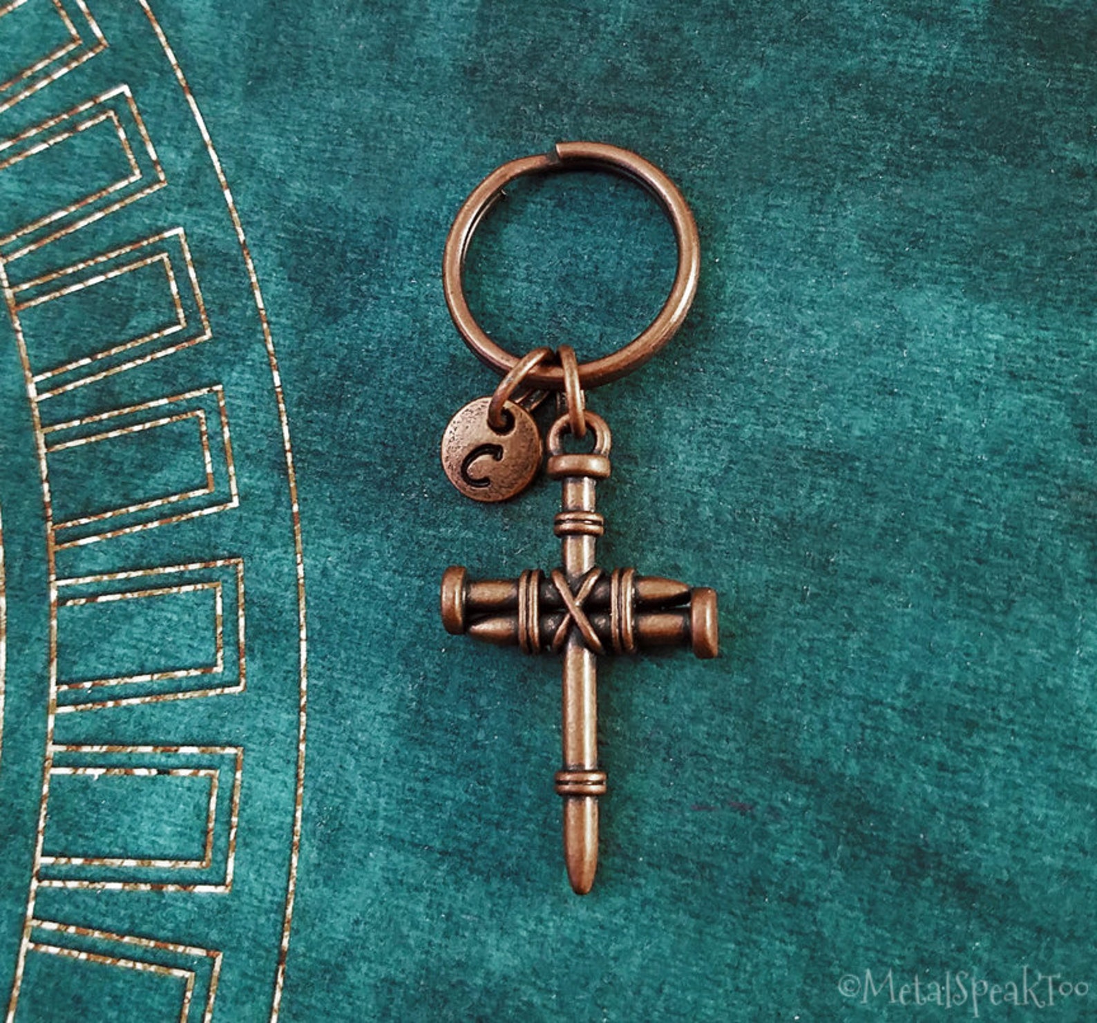 Cross Necklace Nails Cross Jewelry Cross Charm Necklace Copper Pendant ...