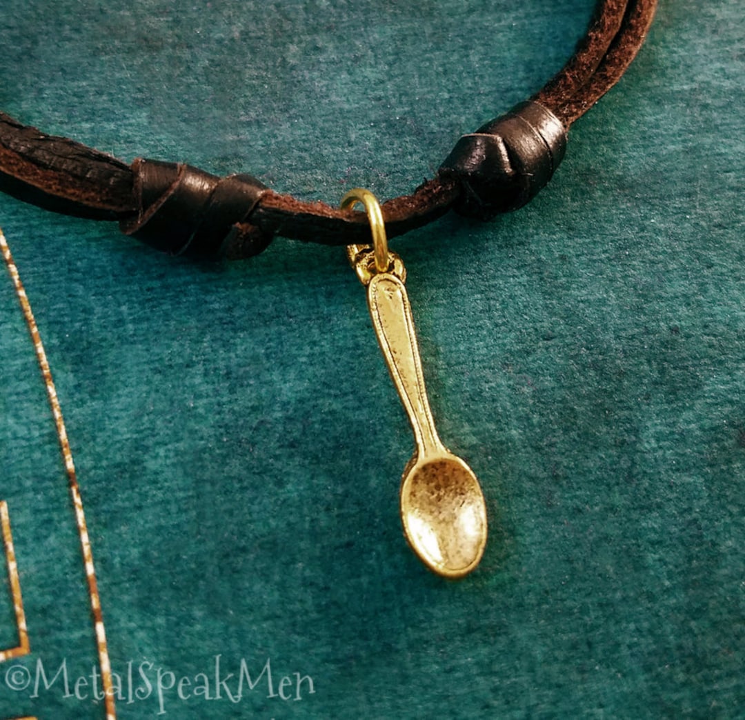 Spoon Necklace SMALL Spoon Pendant Necklace Spoon Jewelry Charm Cord ...