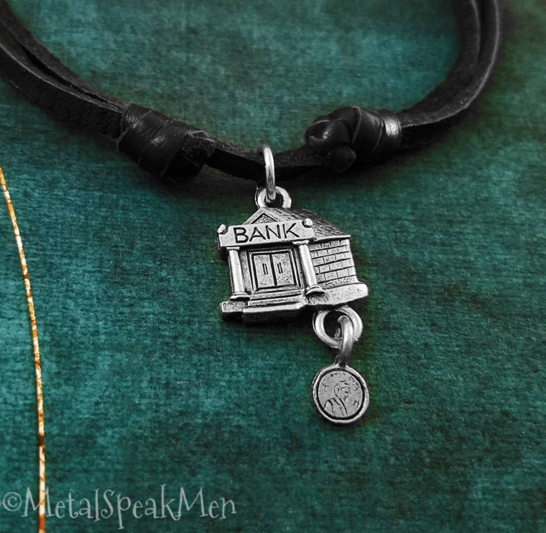 Bank Necklace Coin Necklace Banker Jewelry Money Bank Teller Pendant ...