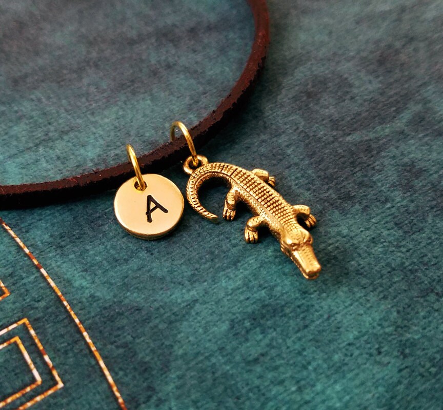 Alligator Necklace Alligator Jewelry Crocodile Necklace Charm Necklace ...