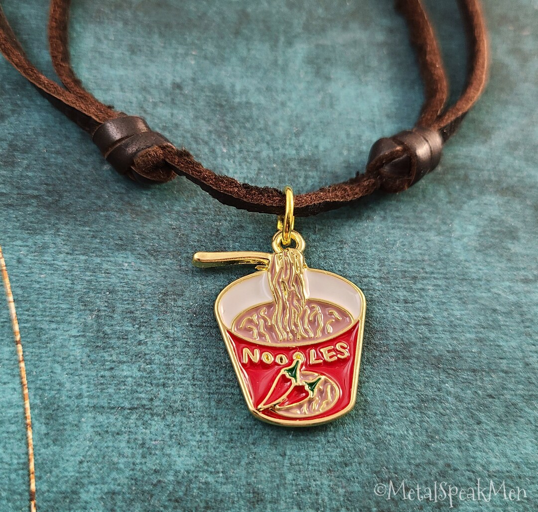 Ramen Necklace Spicy Ramen Noodles Necklace Ramen Jewelry Charm ...