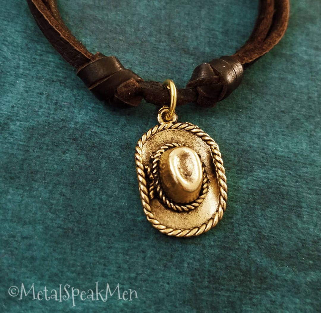 Cowboy Hat Necklace Cowboy Jewelry Southwestern Jewelry Husband Gift ...
