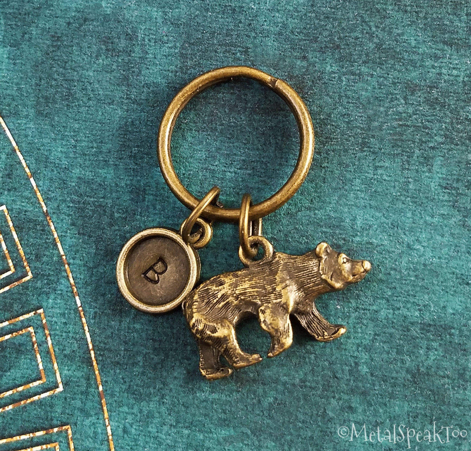 Bear Necklace Bronze Bear Jewelry Bear Pendant Necklace Bear Charm ...