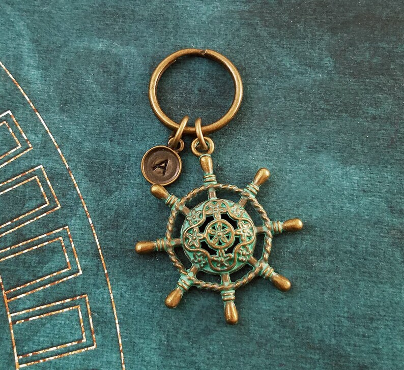 Ship Wheel Necklace Nautical Jewelry Ship Jewelry Helm Necklace Charm ...