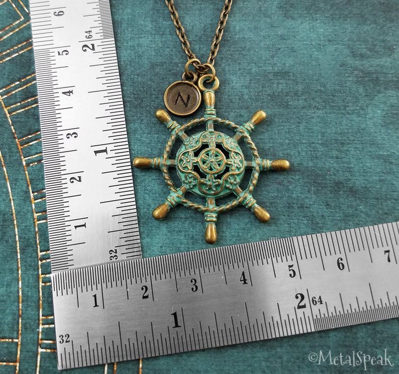 Ship Wheel Necklace Nautical Jewelry Ship Jewelry Helm - Etsy