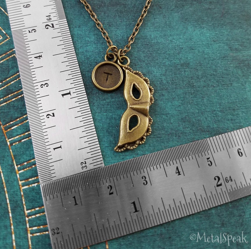 Mask Necklace Theater Mask Jewelry Masquerade Mask Charm Necklace ...