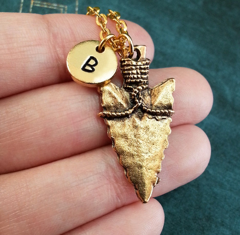 Arrowhead Necklace Arrowhead Jewelry Arrowhead Charm Necklace | Etsy