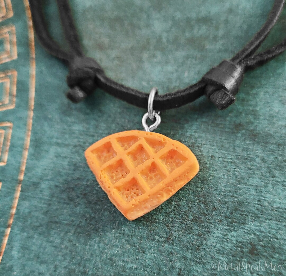 Waffle Necklace Waffle Jewelry Waffle Charm Necklace Cute Waffle ...