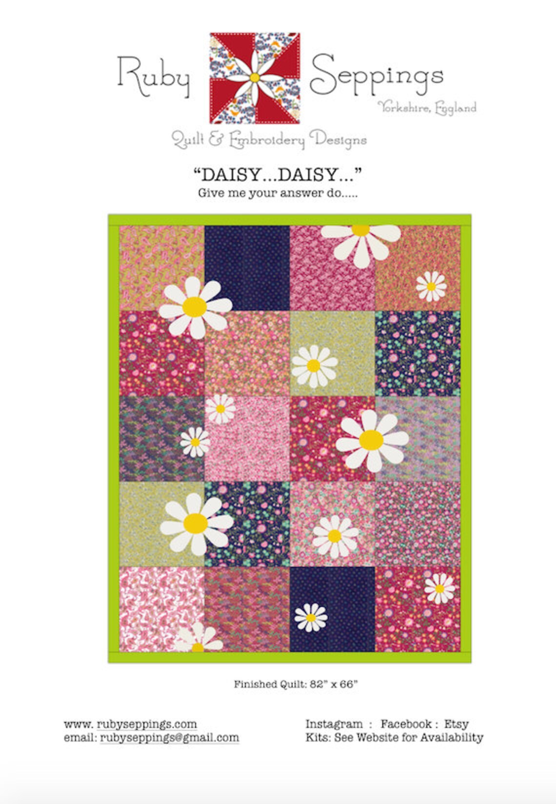 Daisy...daisy Quilt Pattern digital - Etsy Canada