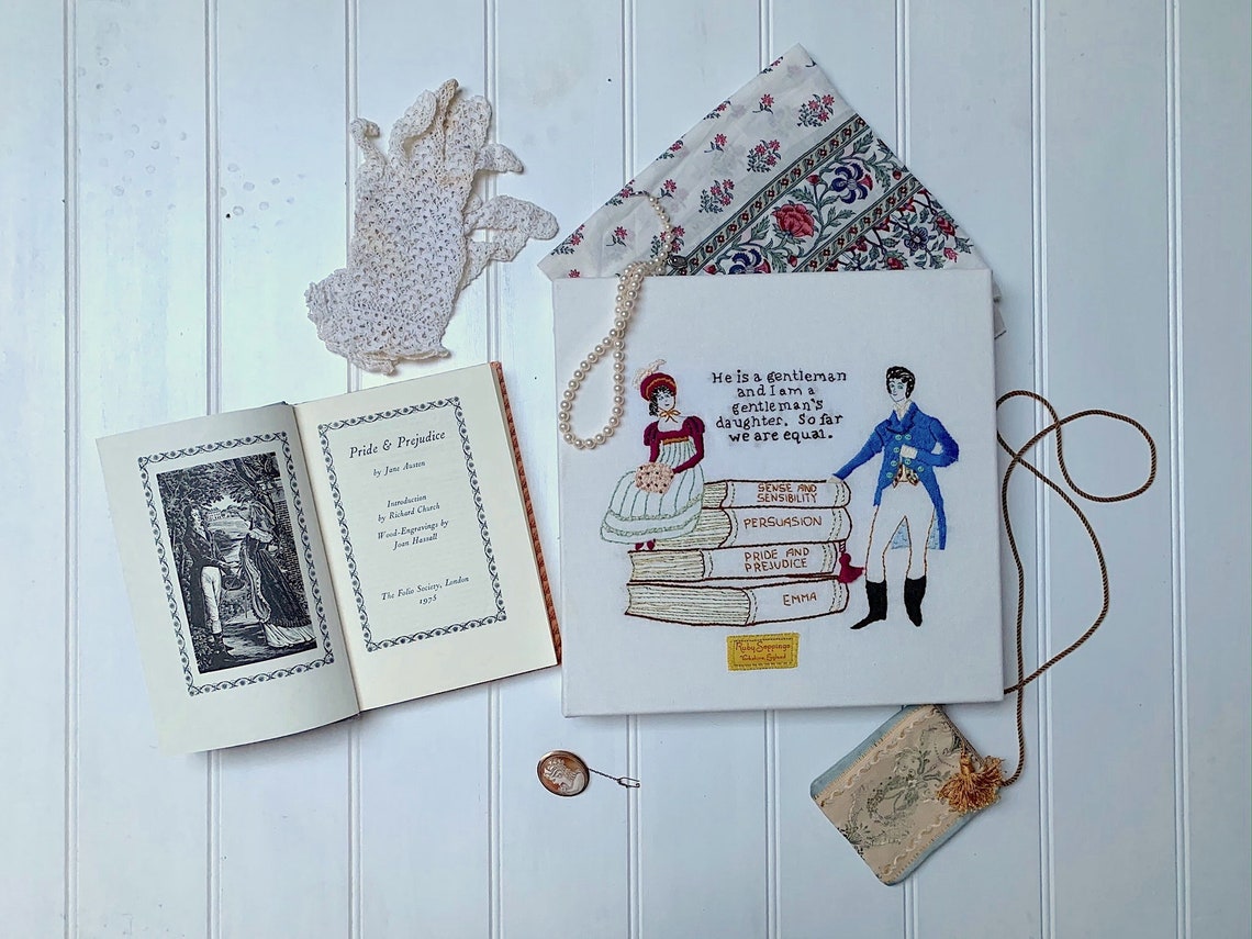 Jane Austen Embroidery Pattern pdf - Etsy