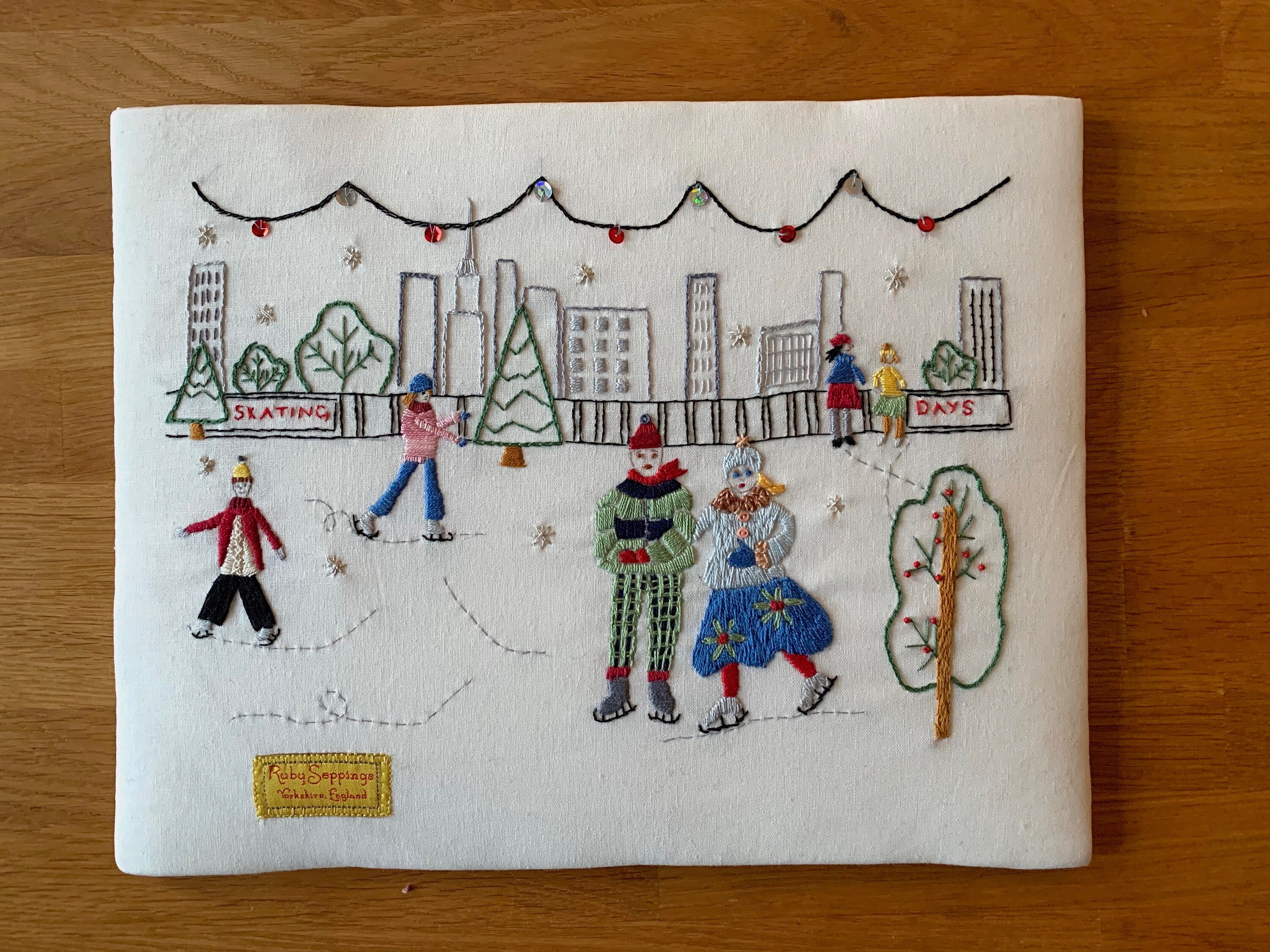 Skating Days Embroidery Pattern | Etsy