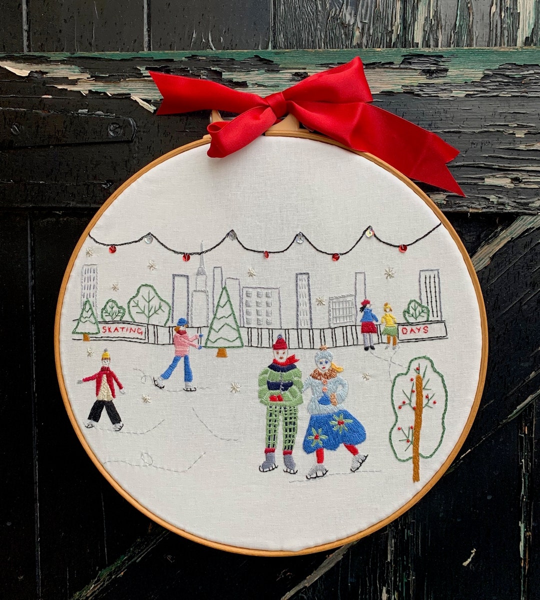 Skating Days Embroidery Pattern - Etsy