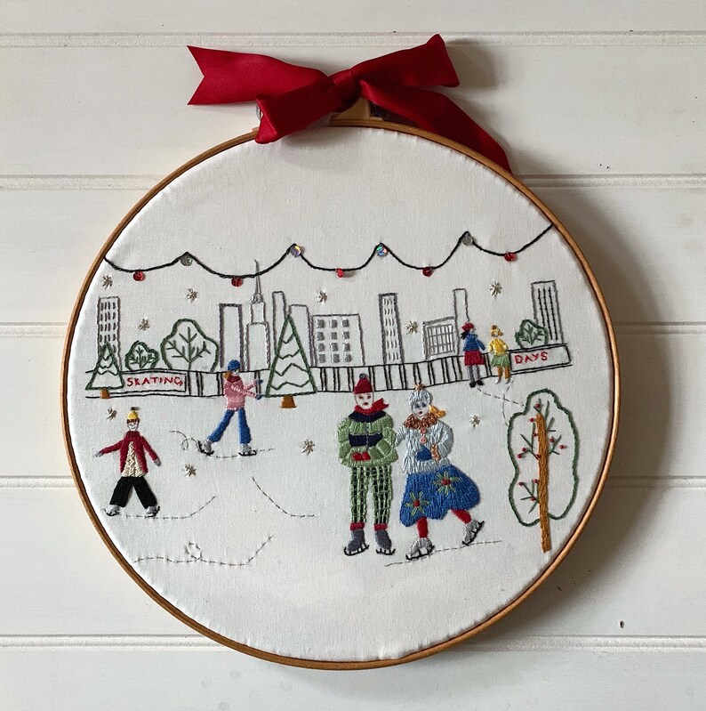 Skating Days Embroidery Pattern - Etsy