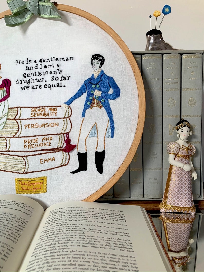 Jane Austen Embroidery Pattern pdf - Etsy Ireland