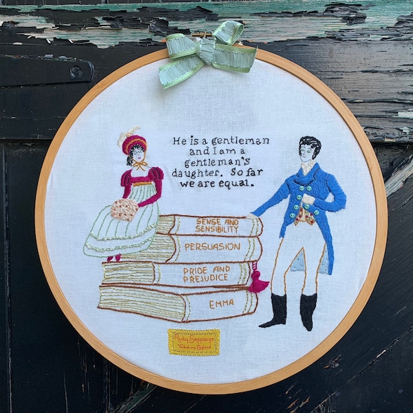 Jane Austen Cross Stitch Pattern - Etsy