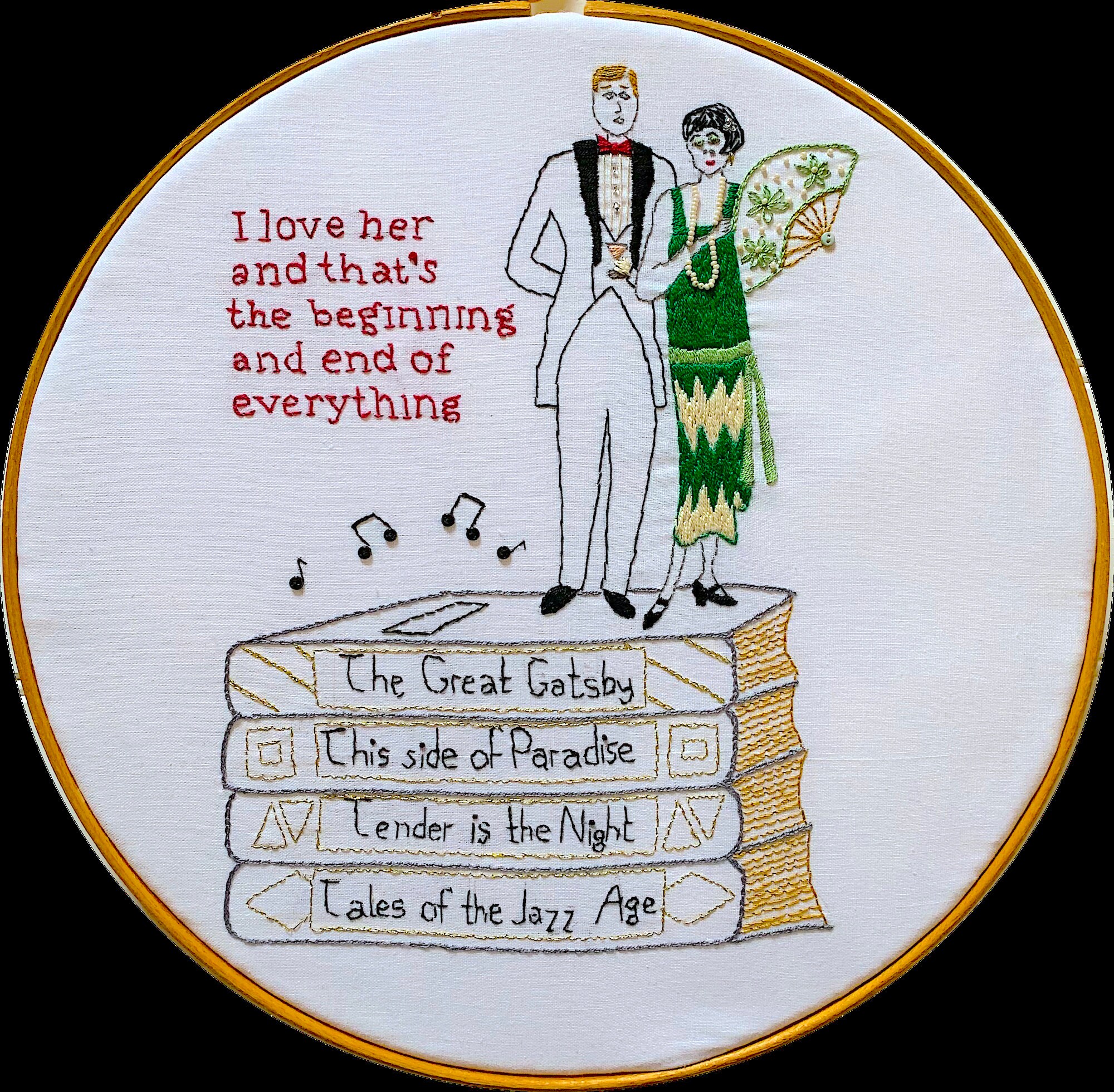 The Great Gatsby Embroidery Pattern pdf - Etsy