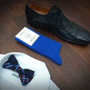 OCEAN BLUE Wedding Dress Socks I Premium Plain Cotton Groom Groomsmen ...